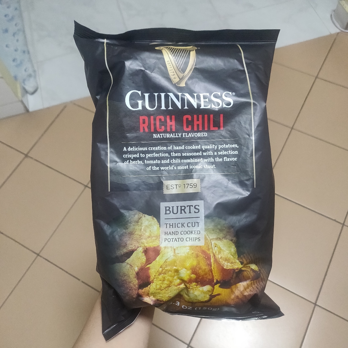 Guinness Rich Chili Potato Chips from Burts - Vegan Product Reviews ...