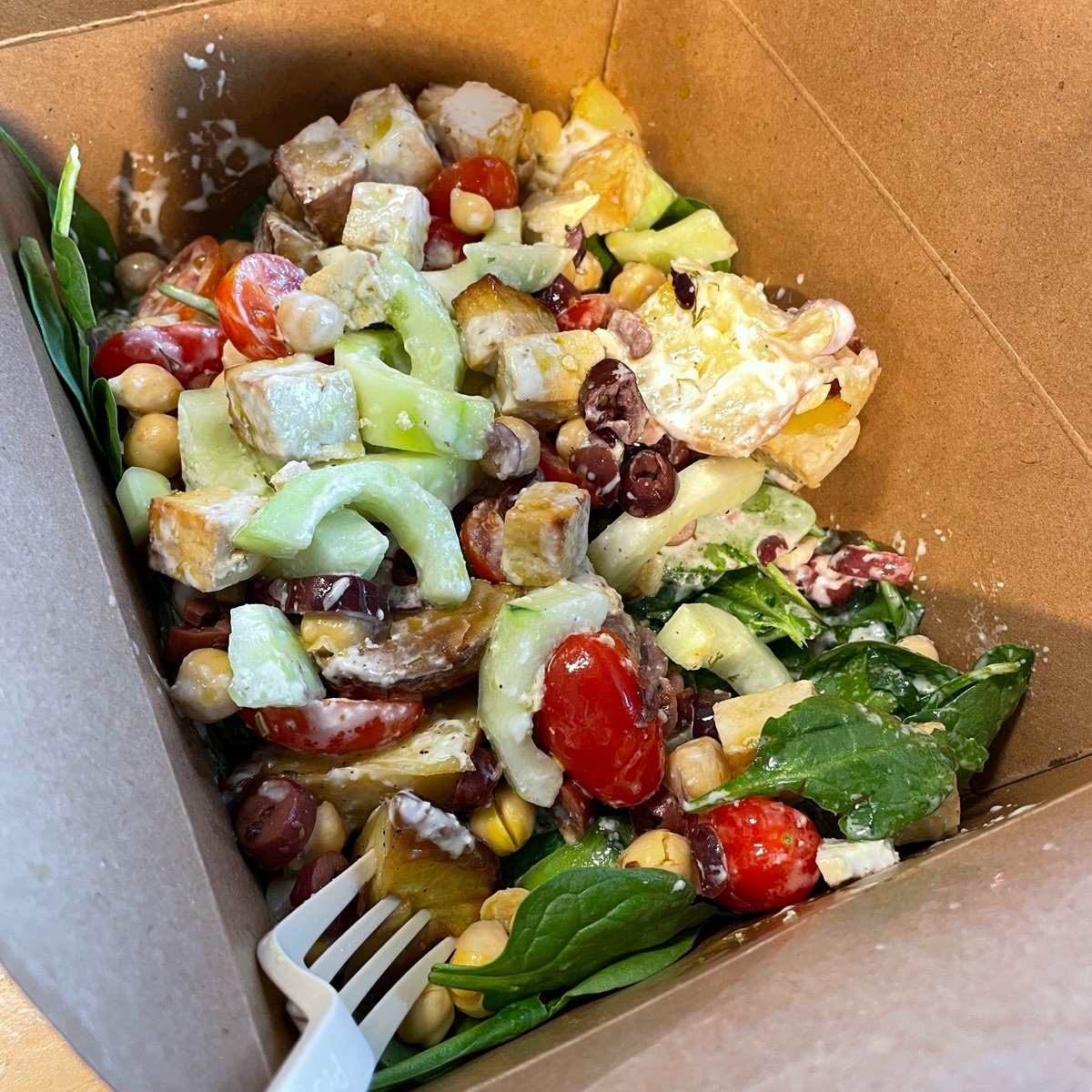 Greek potatoes at Naked Lunch, North Bethesda - Vegan Dish Reviews ...