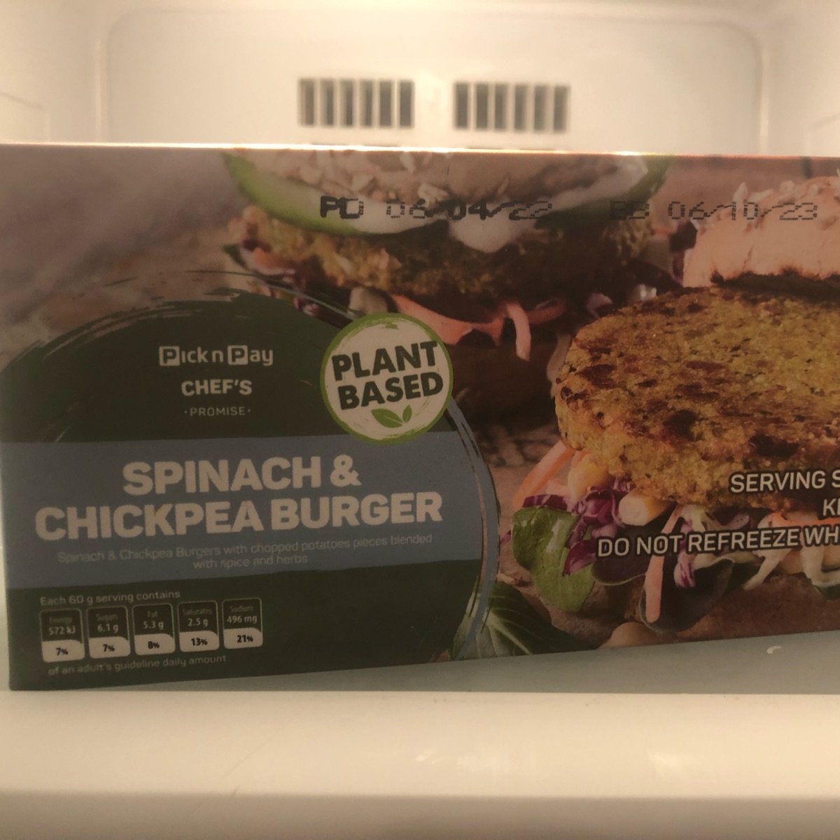 Spinach & Chickpea Burger Patty from Pick n Pay - Vegan Product Reviews ...