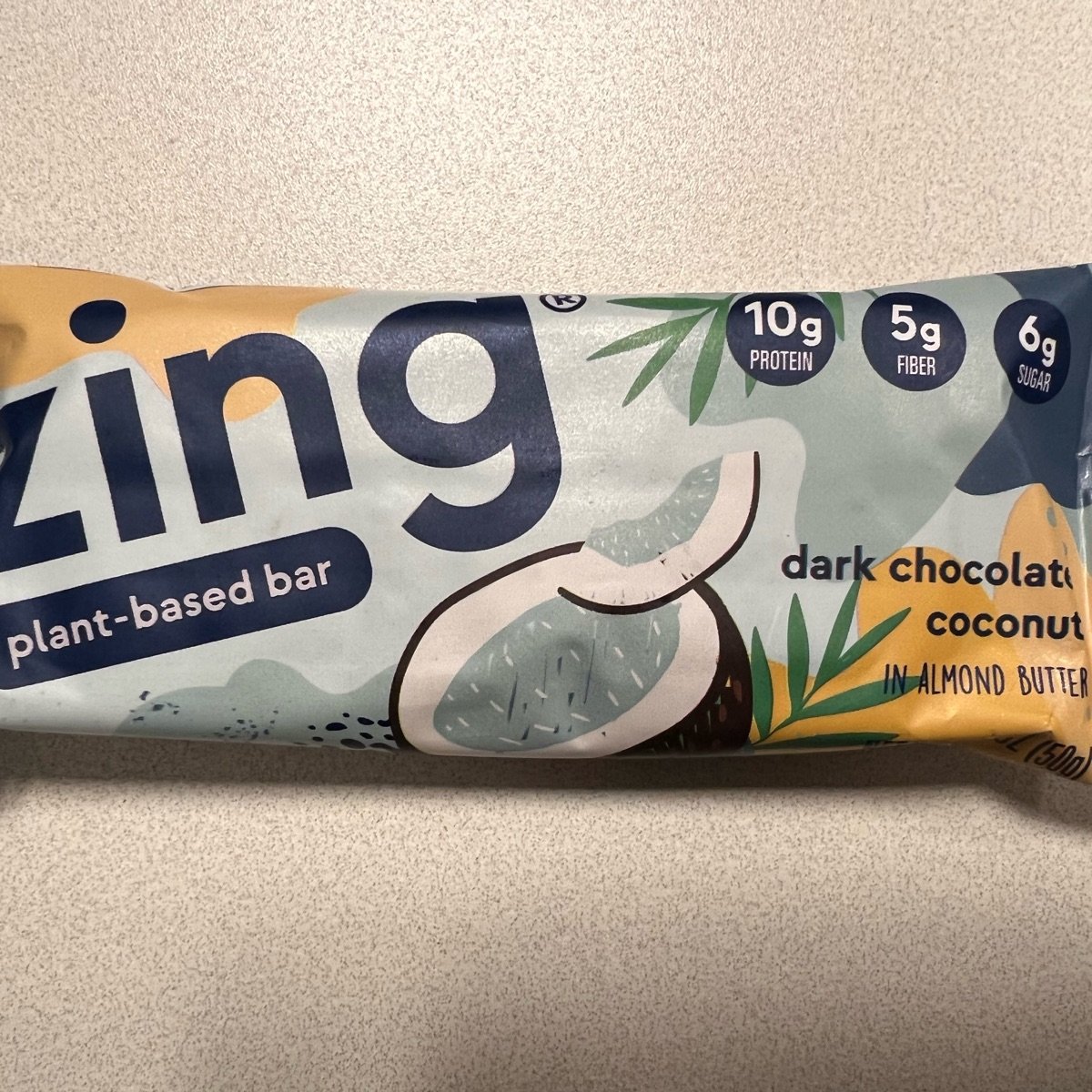 Dark Chocolate Coconut Plant Based Bar from Zing - Vegan Product ...