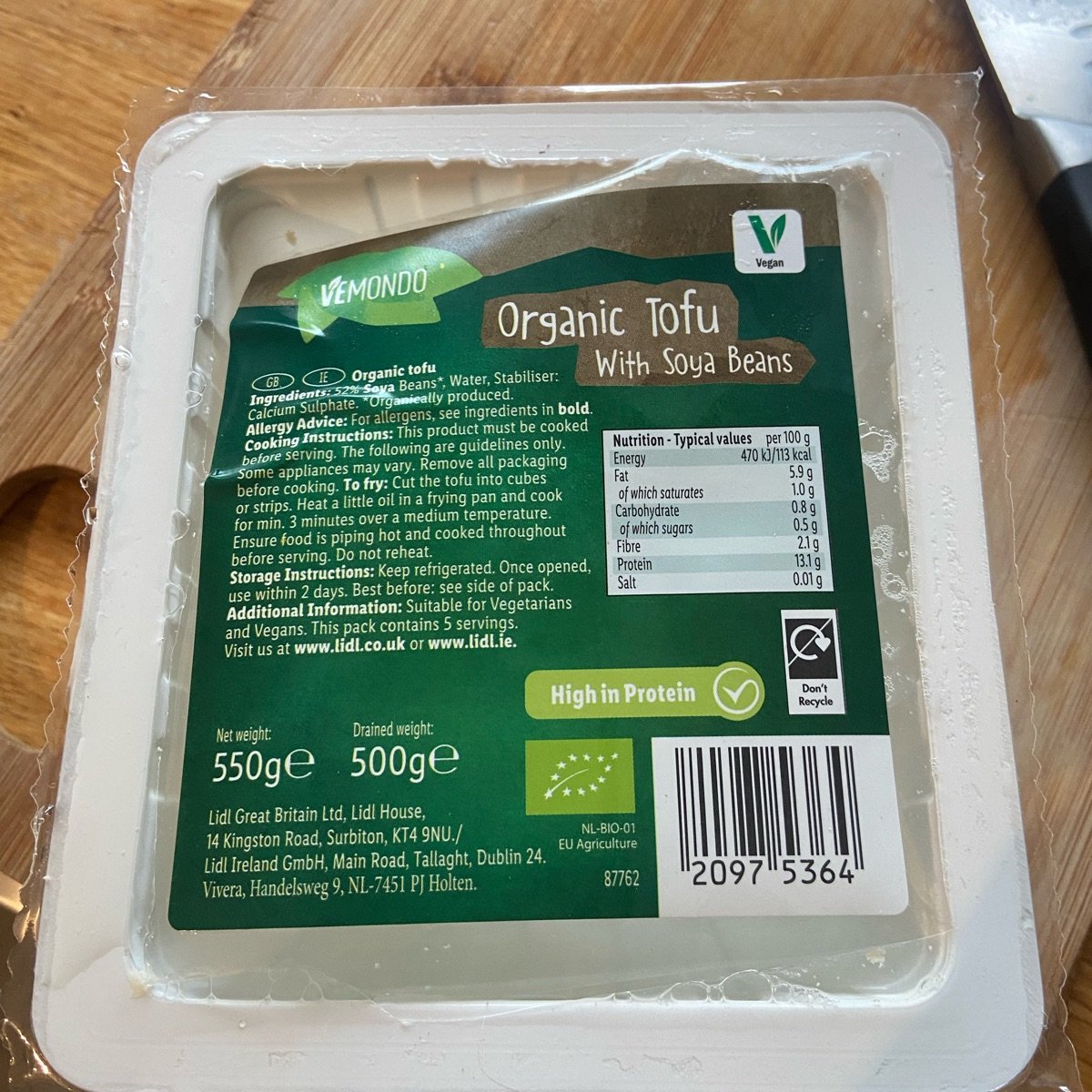 organic tofu from Vemondo - Vegan Product Reviews & Ratings | abillion