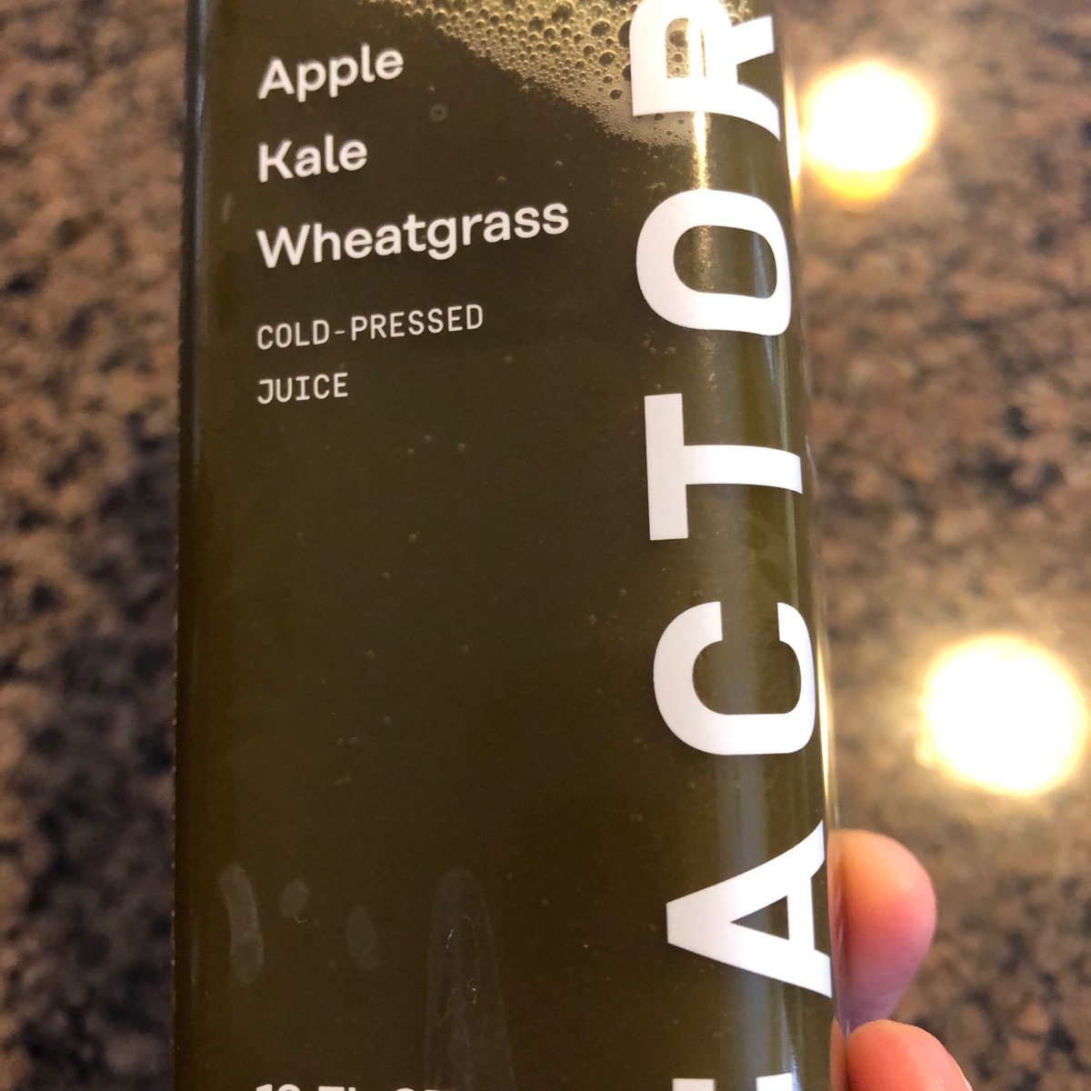Apple kale wheatgrass cold pressed juice from Factor - Vegan Product ...