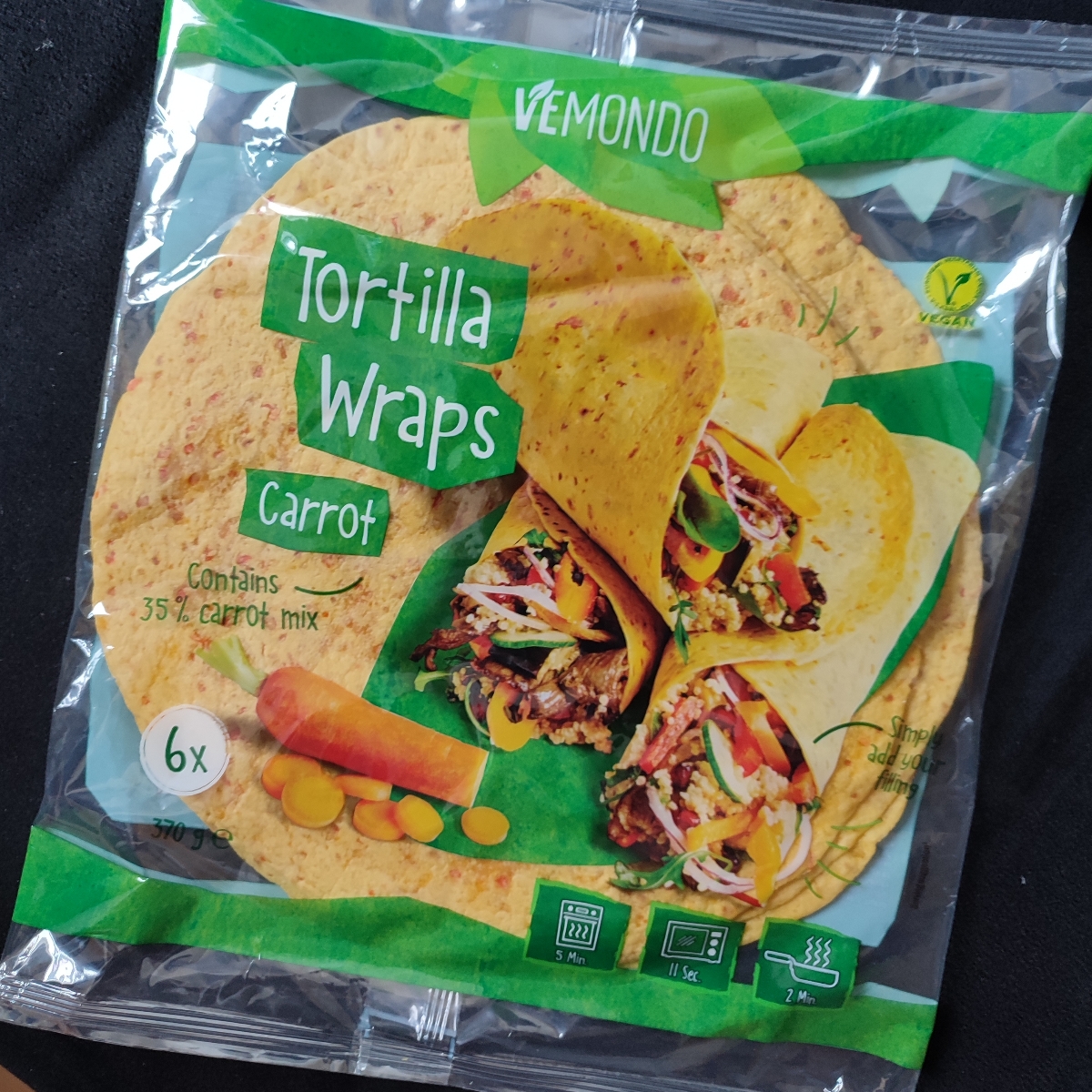 Tortillas Karotte from Vemondo - Vegan Product Reviews & Ratings | abillion