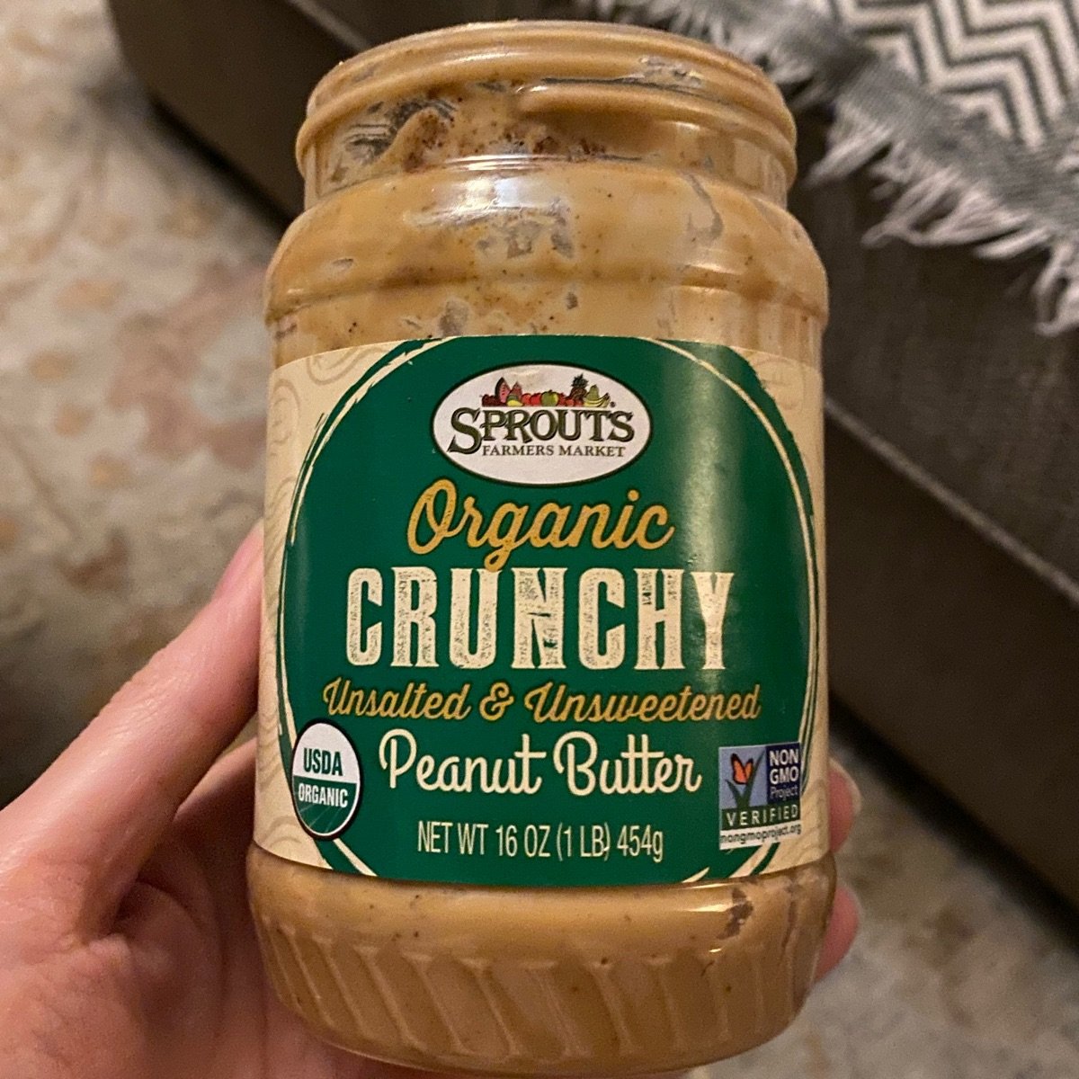 Organic Crunchy Unsalted & Unsweetened Peanut Butter from Sprouts ...