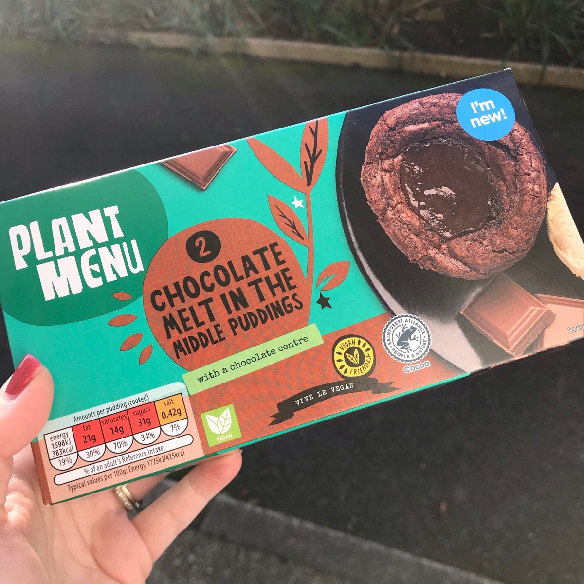 Plant menu melt in the middle pudding from ALDI - Vegan Product Reviews ...