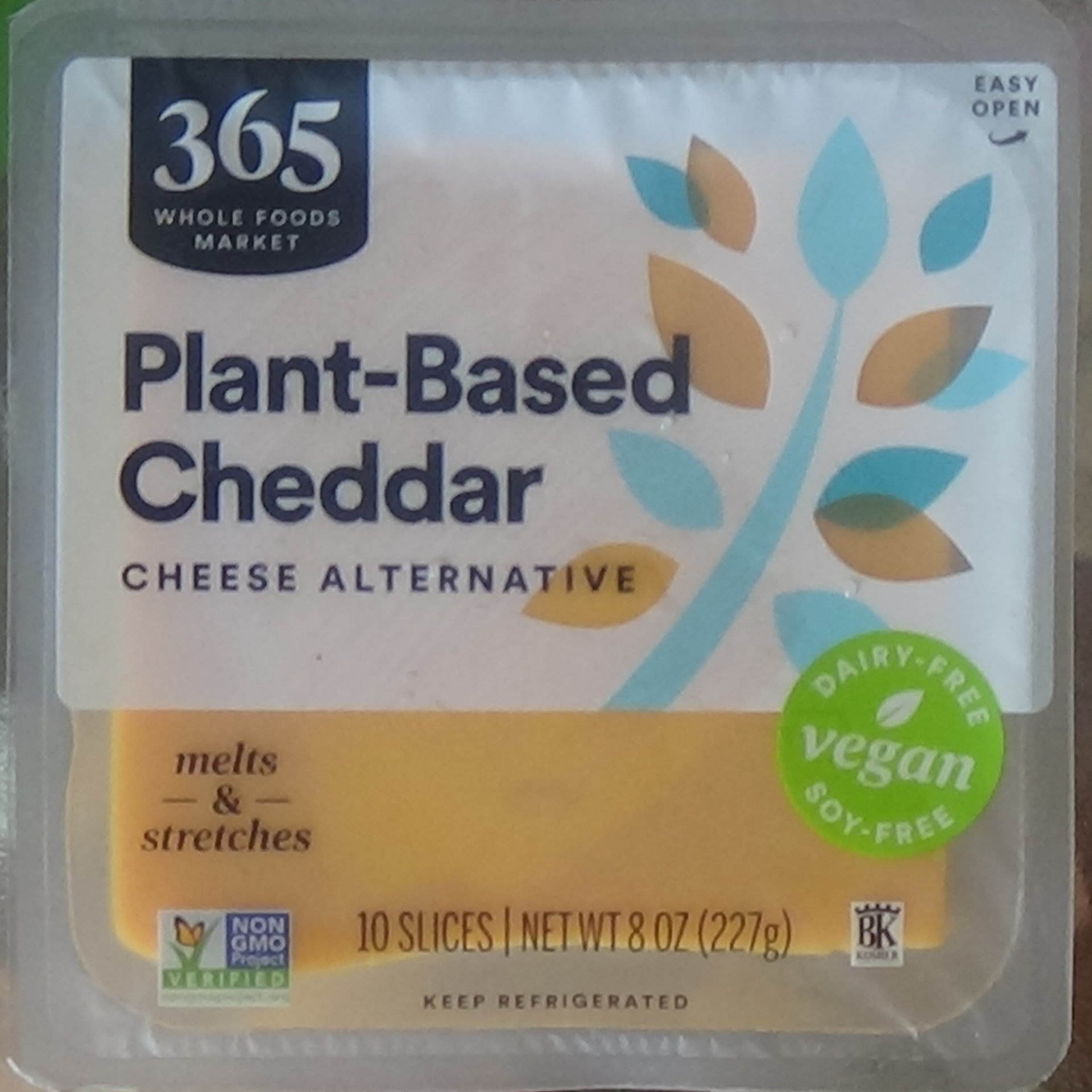 Plant-Based Cheddar Slices from Whole Foods Market - Vegan Product ...