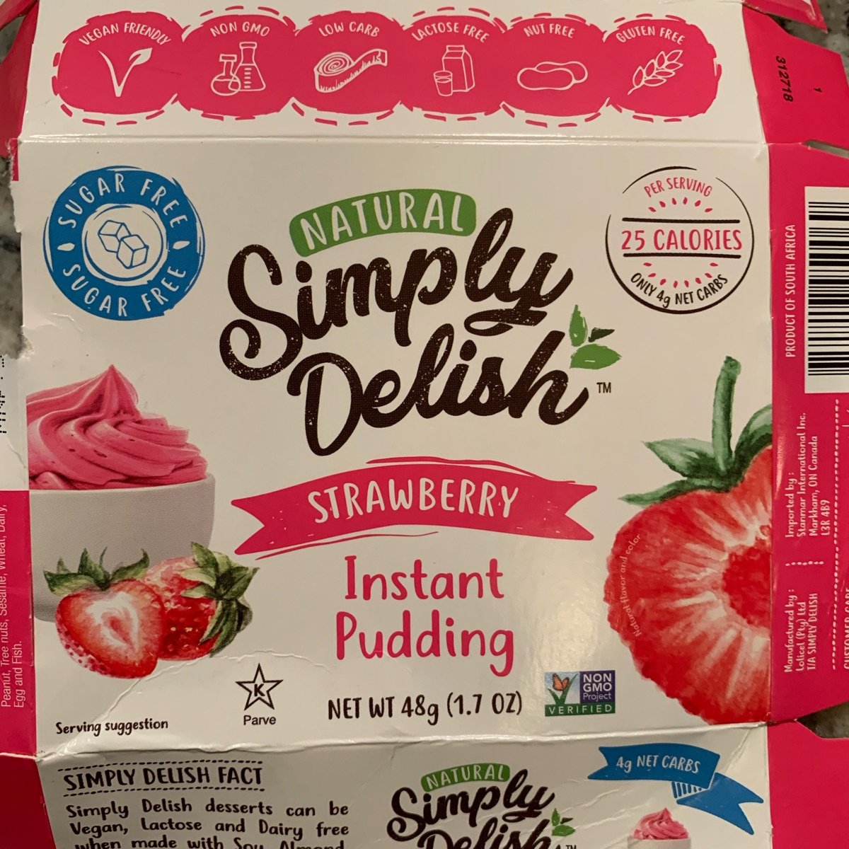 instant strawberry pudding from Simply Delish - Vegan Product Reviews ...