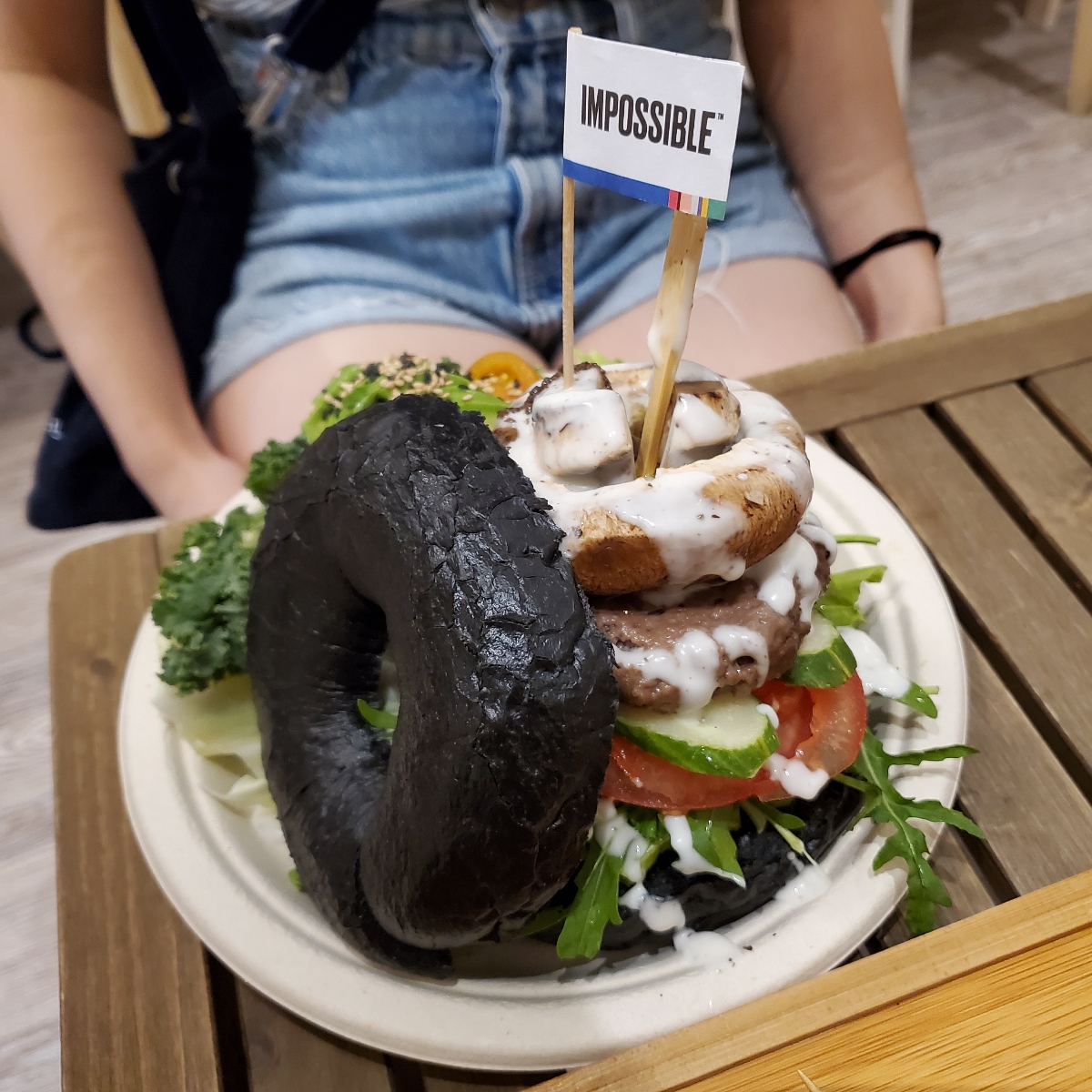 Black Truffle Pate, Portobello Impossible Bagel w/ Avocado Salad ...