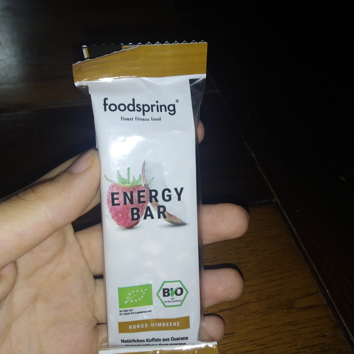 energy bar coconut raspberry from Foodspring - Vegan Product Reviews ...