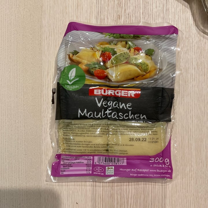 Bürger Maultaschen Vegan Review | abillion