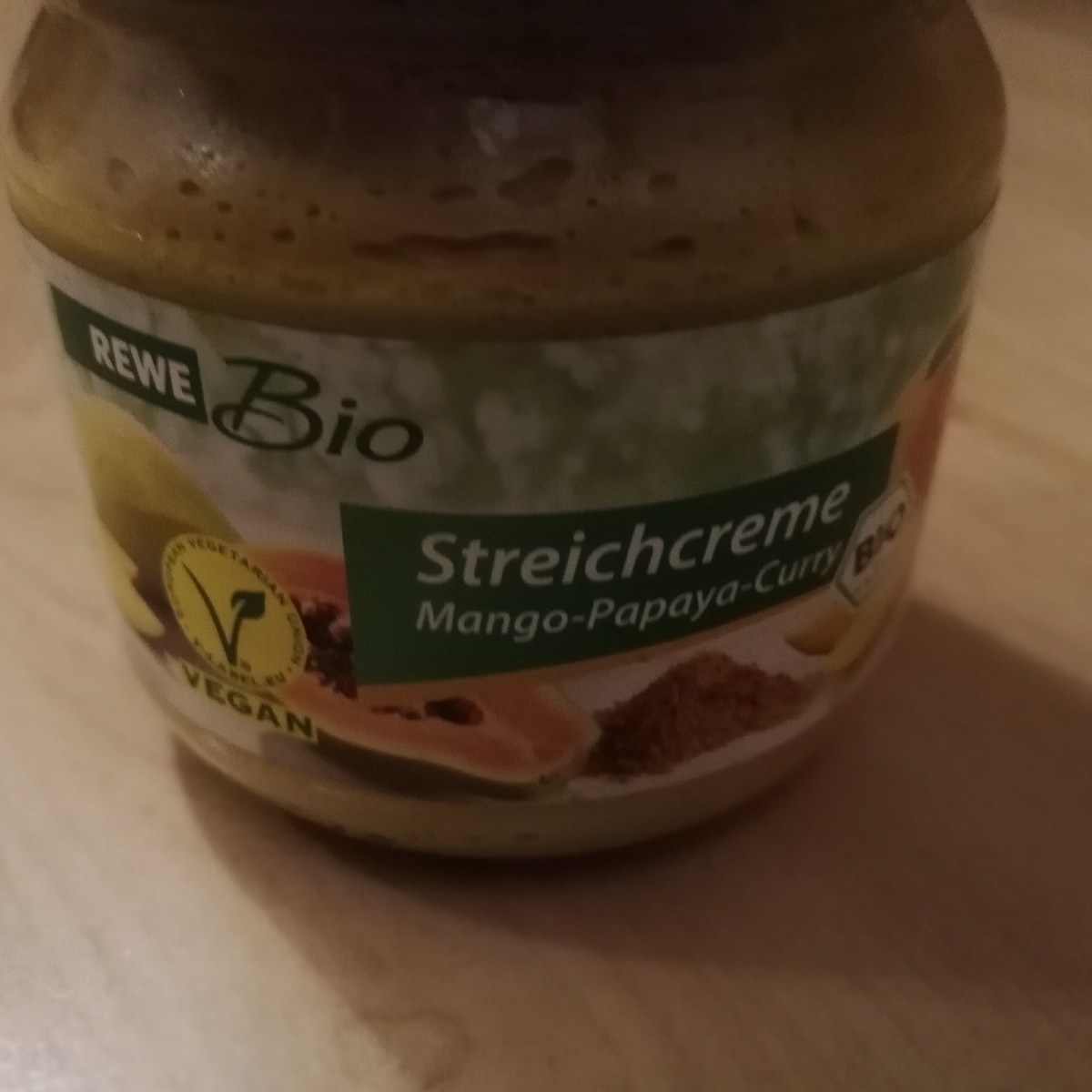 Bio-Streichcreme Mango, Papaya Curry from Rewe Bio - Vegan Product ...