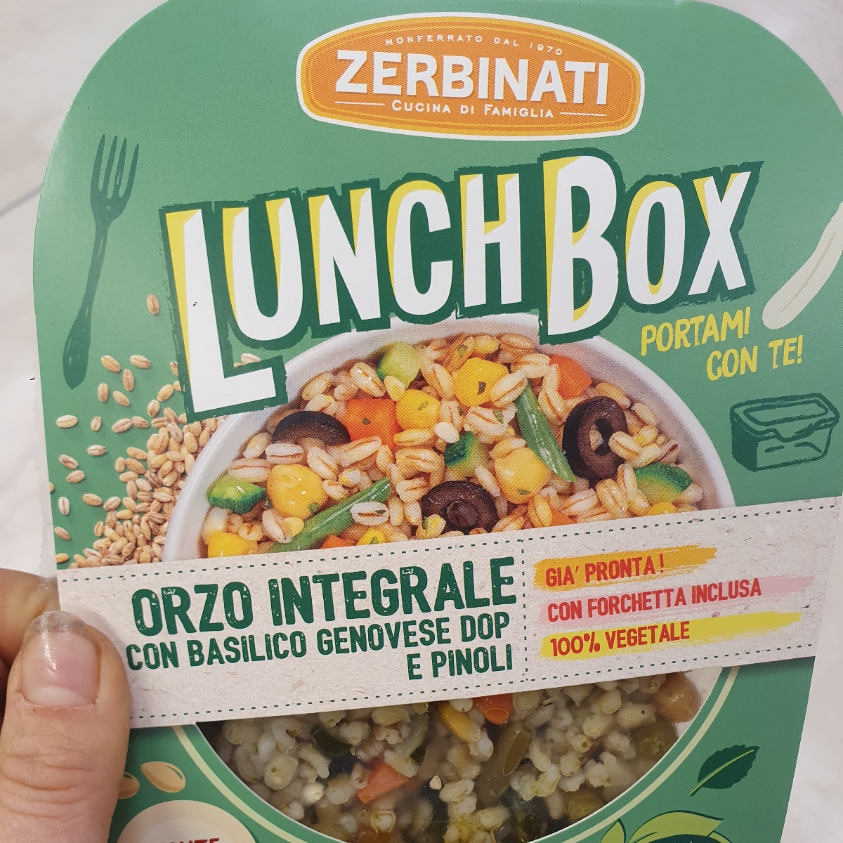 Lunch Box Orzo Integrale con Basilico Genovese Dop e Pinoli at ...