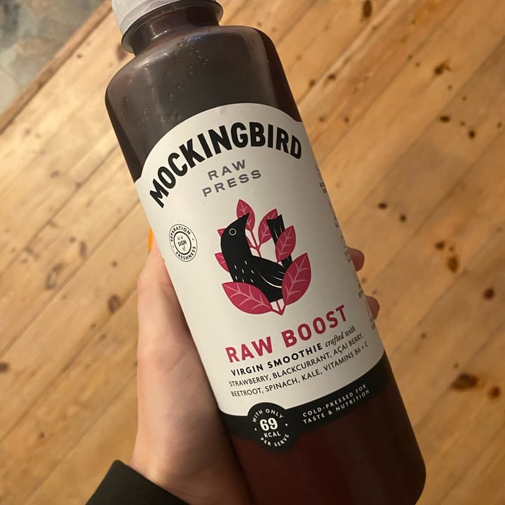 Mockingbird Raw Boost - Virgin Smoothie Crafted with Strawberry, Açai ...