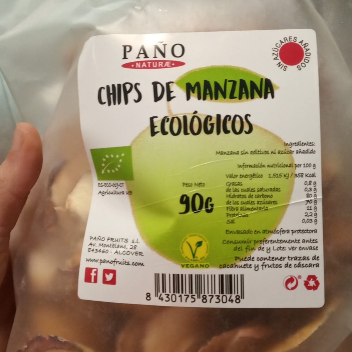 Chips De Manzana from Paño nature - Vegan Product Reviews & Ratings ...