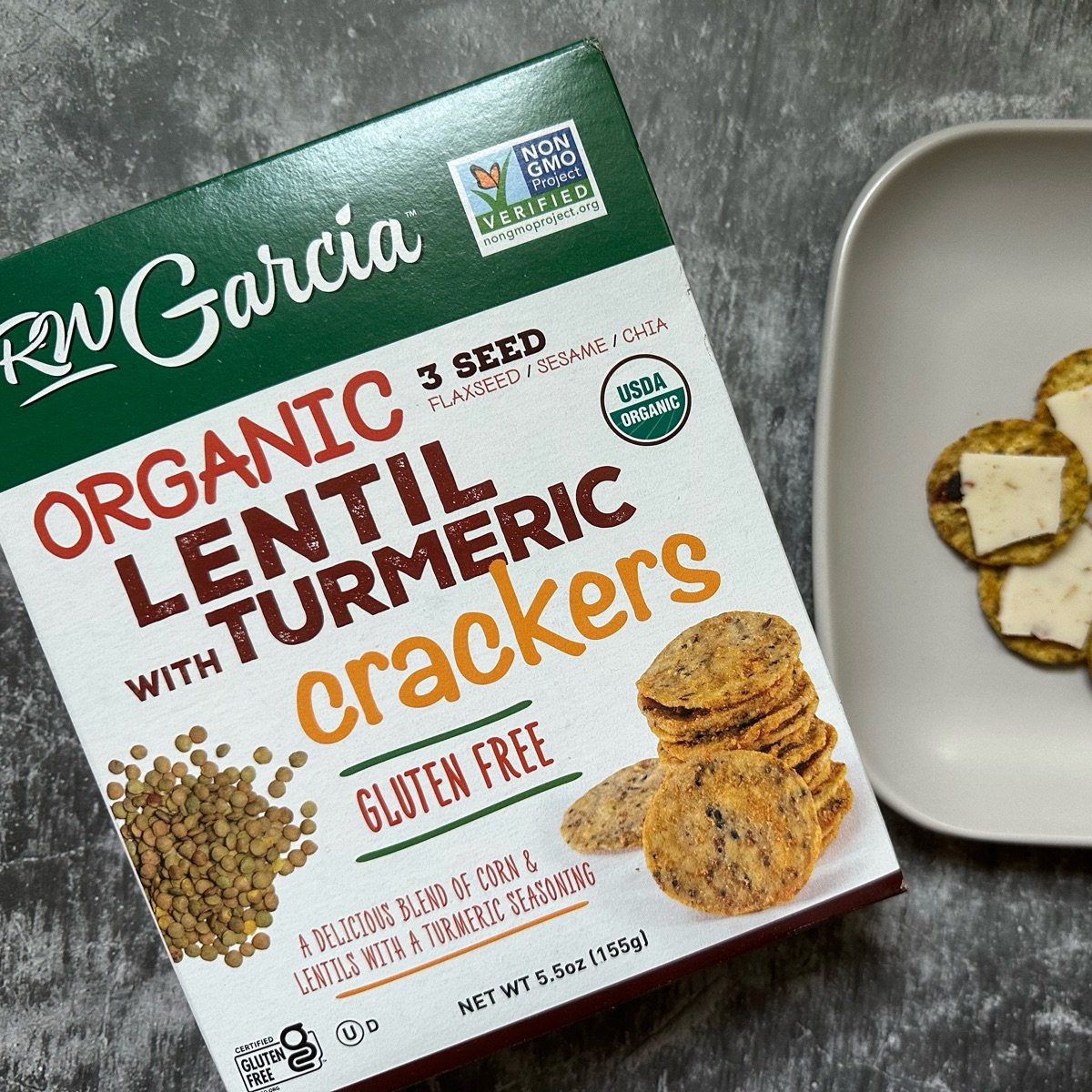 ORGANIC 3 SEED FLAXSEED / SESAME / CHIA LENTIL WITH TURMERIC CRACKERS ...