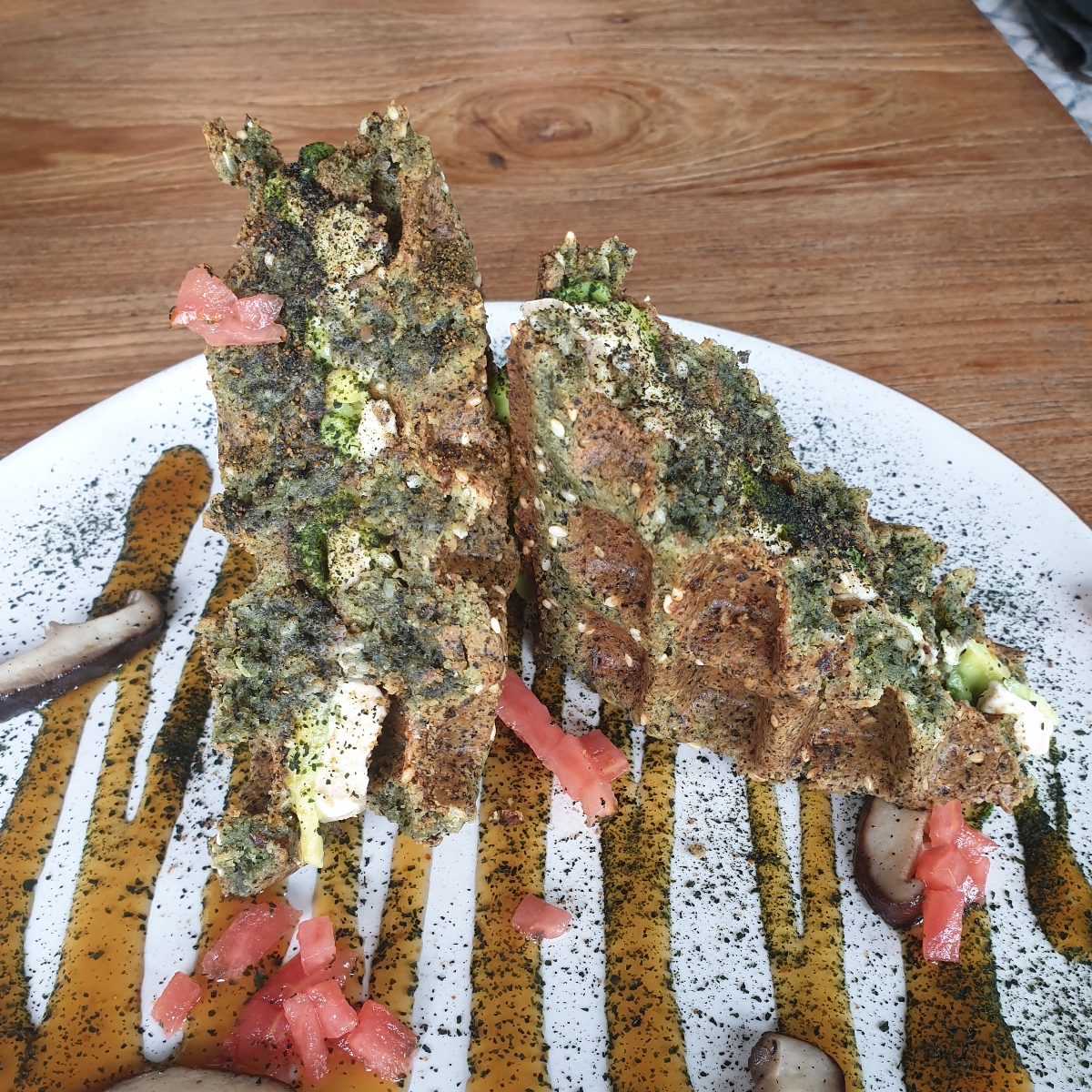 Seaweed Waffle at Zest Ubud, Bali - Vegan Dish Reviews & Ratings | abillion