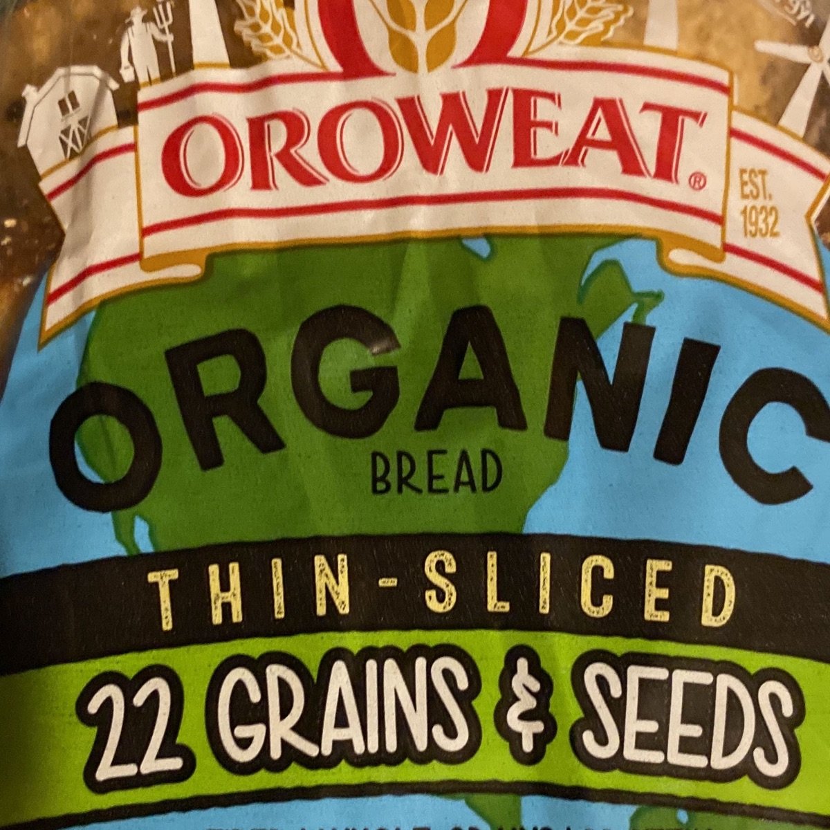 Organic Bread Thin Sliced 22 Grains & Seeds from Oroweat - Vegan ...