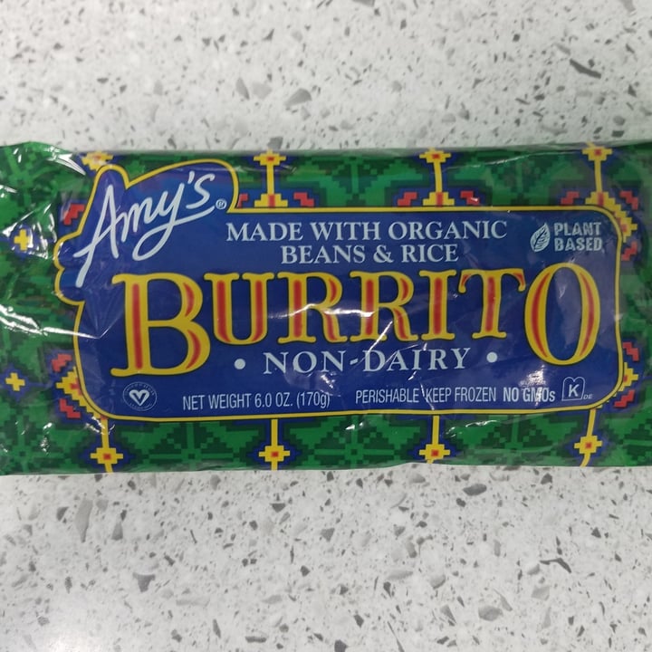 Amy’s Amy’s Gluten Free Non-Dairy Organic Burrito with Beans & Rice ...