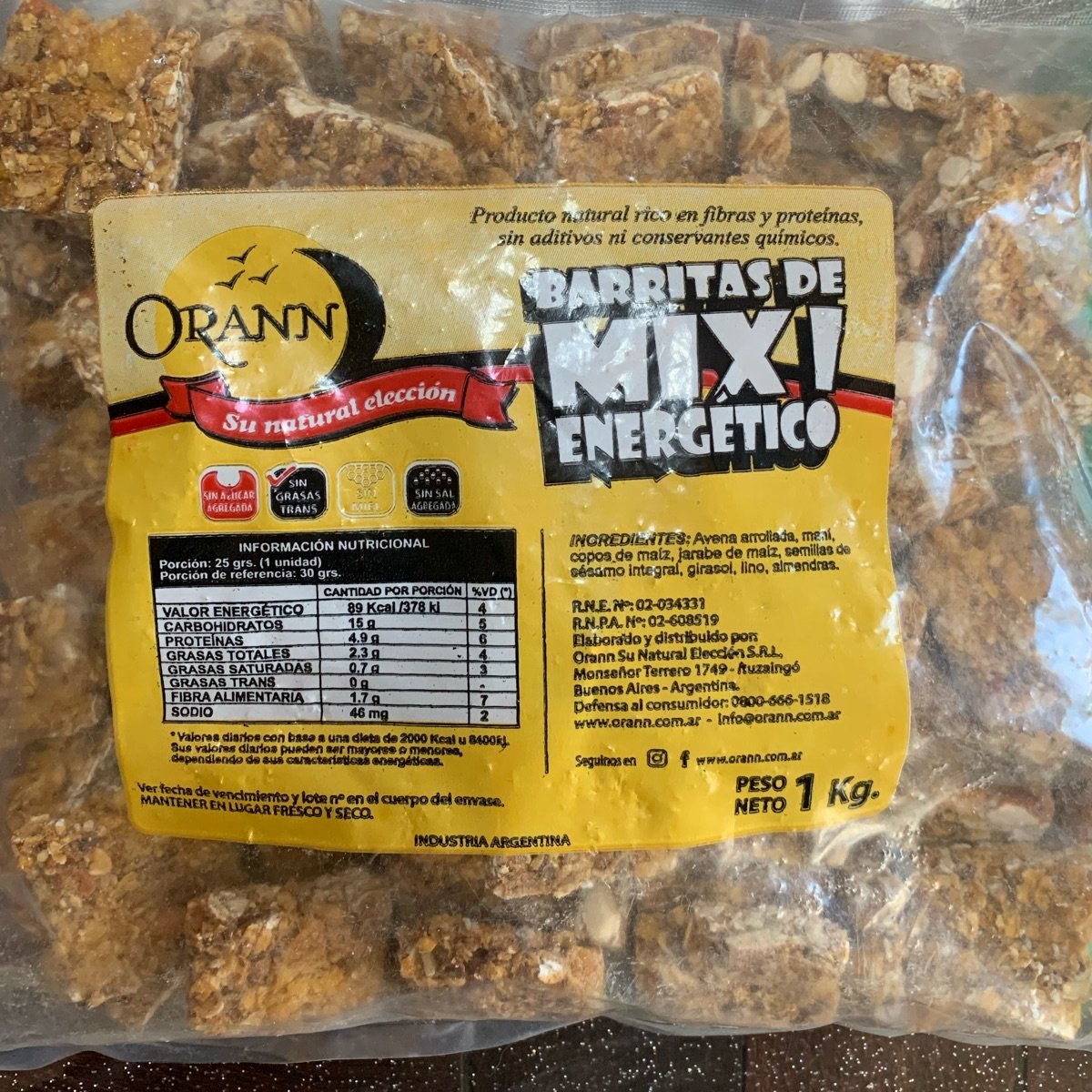 Barritas de Mix Energetico from Orann - Vegan Product Reviews & Ratings ...