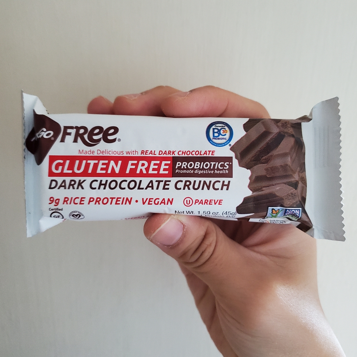 Gluten Free Dark Chocolate Crunch from NuGo - Vegan Product Reviews ...