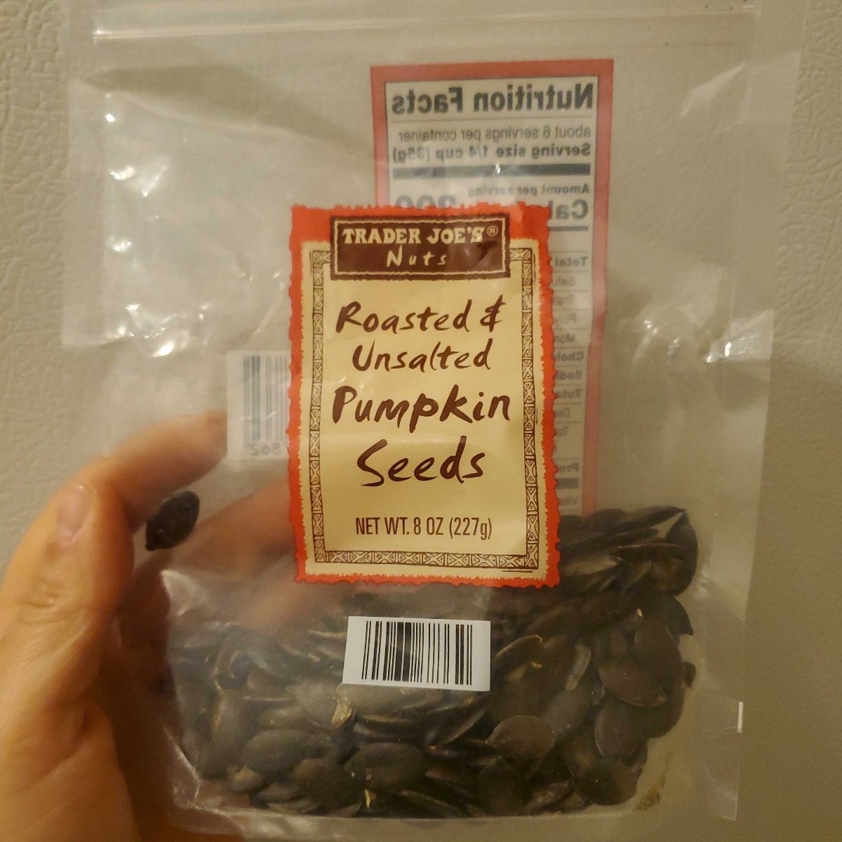 Roasted & Unsalted Pumpkin Seeds from Trader Joe's - Vegan Product ...