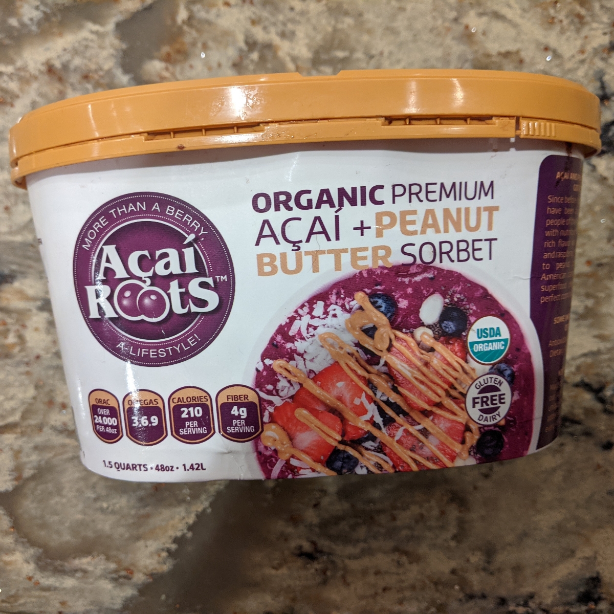 Acai roots Organic Premium Açai + Peanut Butter Sorbet Reviews | abillion