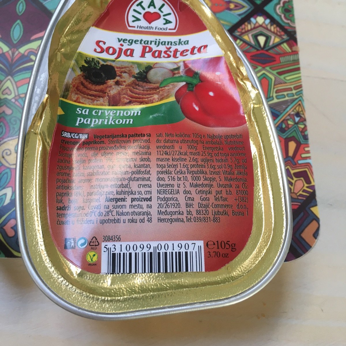 Soya Pate With Paprika from Vitalia - Vegan Product Reviews & Ratings ...