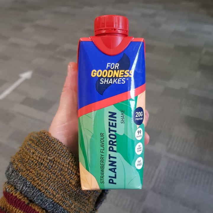 For Goodness Shakes Strawberry Plant Protein Shake Review | abillion