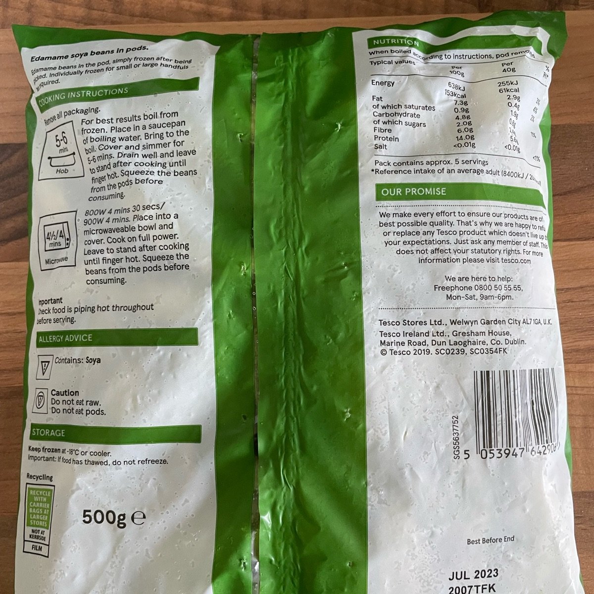 frozen edamame from Tesco - Vegan Product Reviews & Ratings | abillion