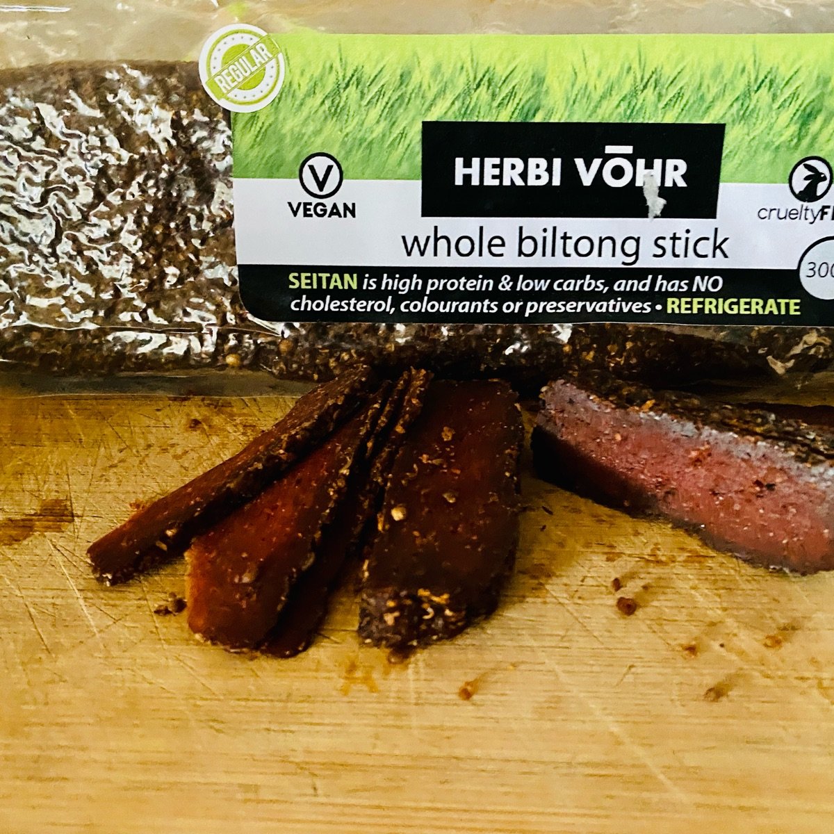 Whole biltong stick from HERBI VŌHR - Vegan Product Reviews & Ratings ...