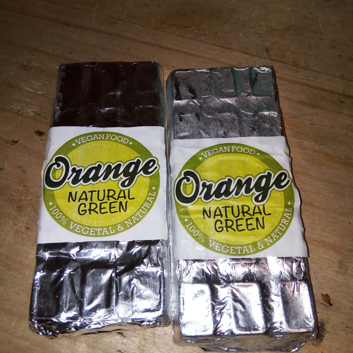 Chocolate Vegano tipo Block from Orange natural Green - Vegan Product ...