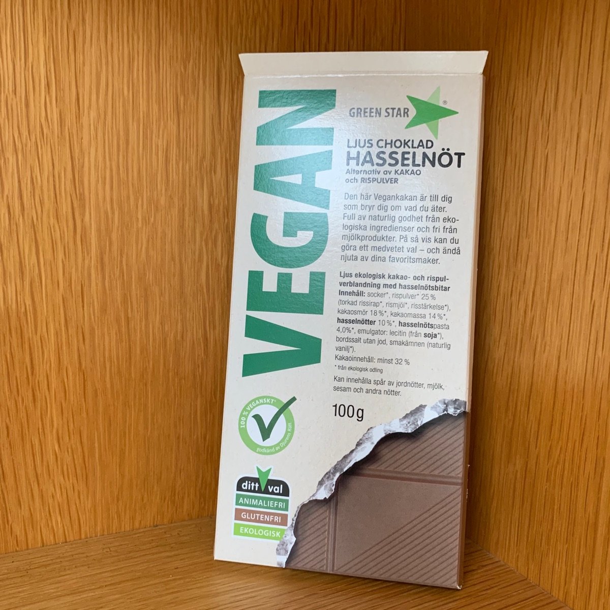 Chocolate with Hazelnuts from Green Star - Vegan Product Reviews ...