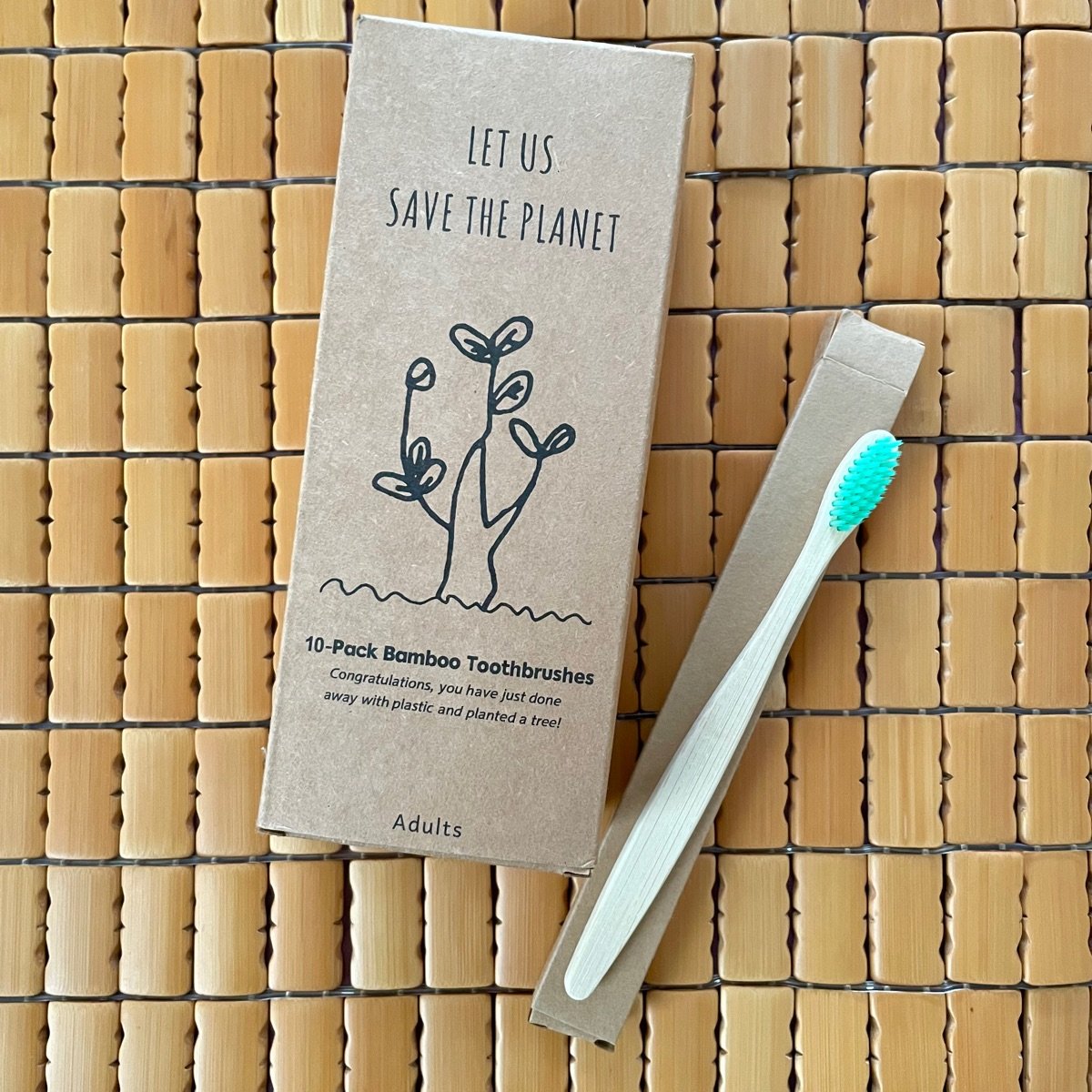 Biodegradable Eco-friendly Bamboo Toothbrush 10 pack from The Brush ...