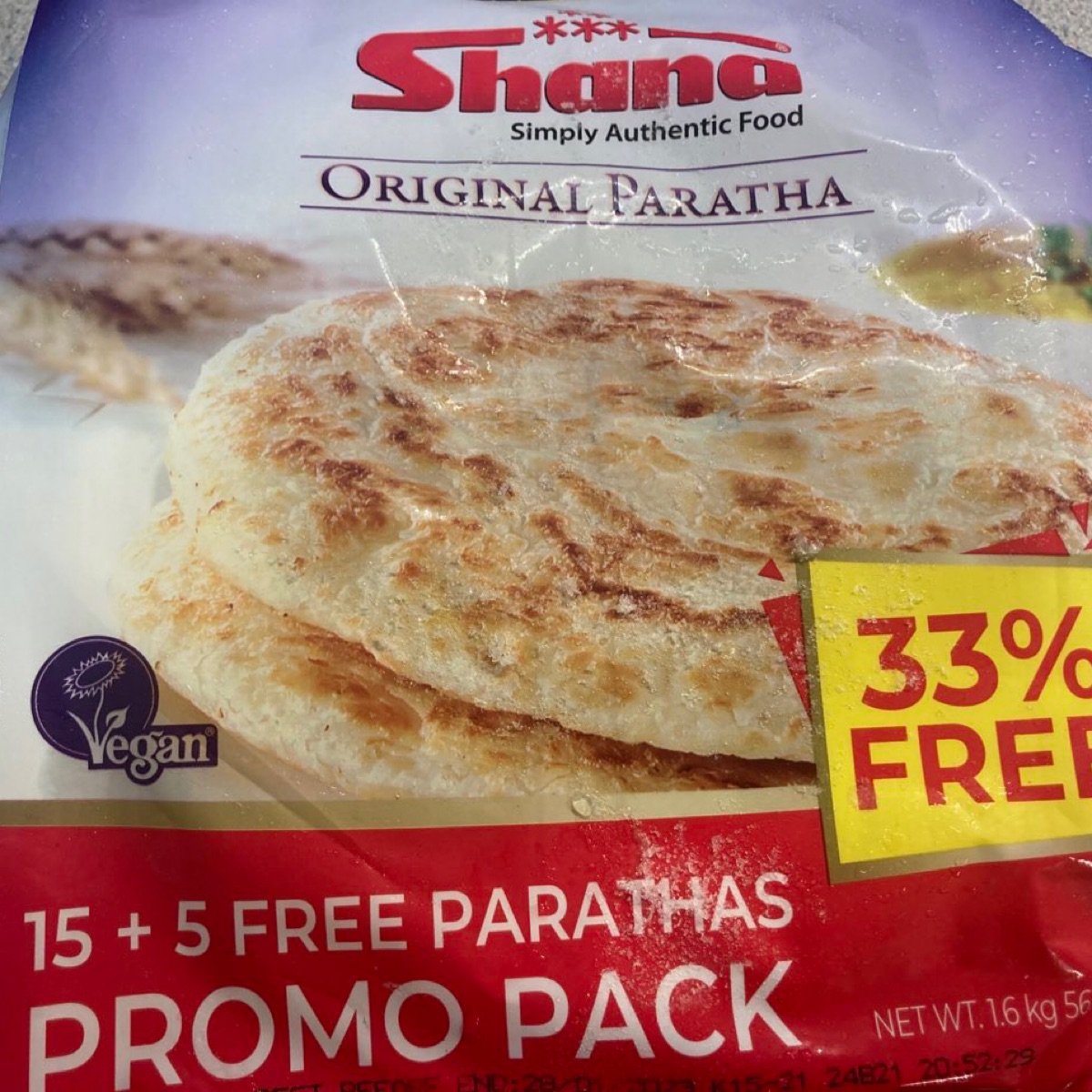 Original Paratha from Shana - Vegan Product Reviews & Ratings | abillion