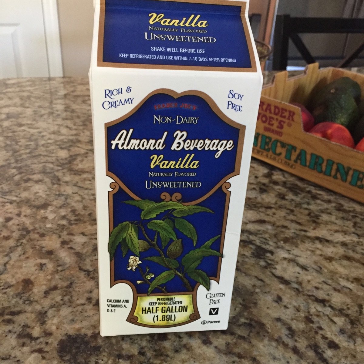 non dairy almond beverage vanilla from Trader Joe's - Vegan Product Reviews & Ratings | abillion