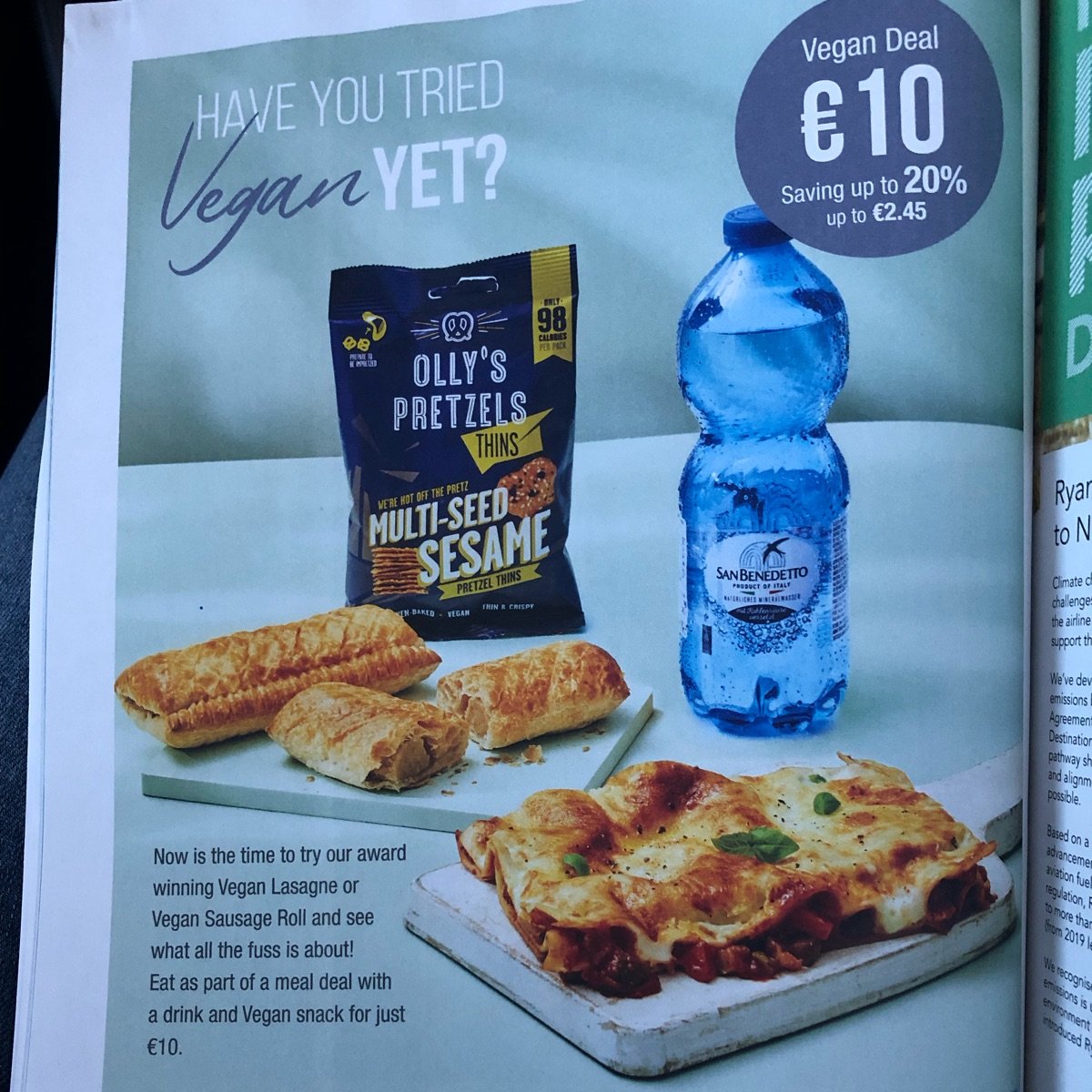 Menu from Ryanair - Vegan Product Reviews & Ratings | abillion