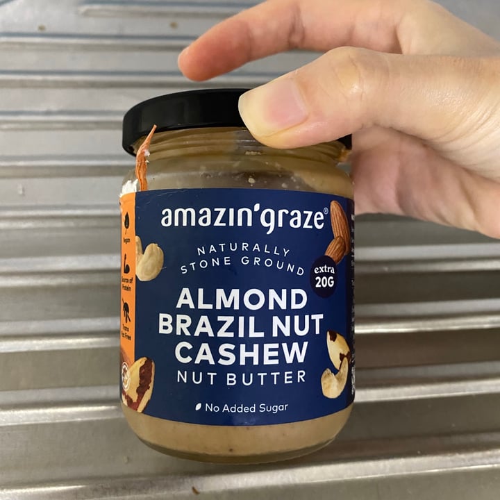 Amazin' graze Almond Brazil Nut Cashew Nut Butter Review | abillion