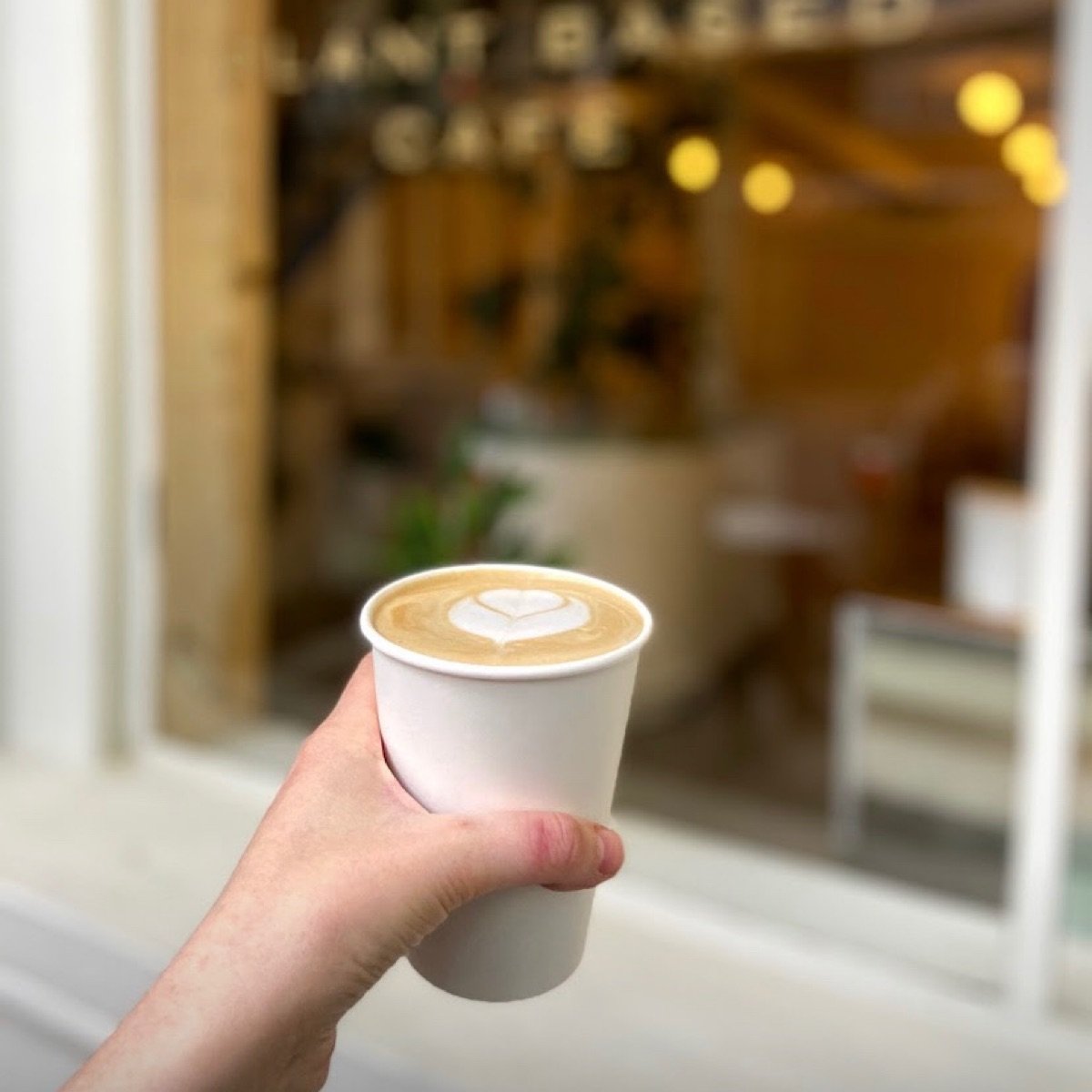 Cafe Con Leche De Almendras at Bioma plant based café, Buenos Aires ...