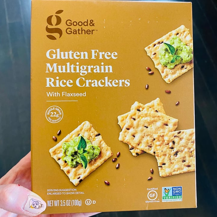 Good & Gather Gluten Free Multigrain Rice Crackers with Flaxseed Review ...
