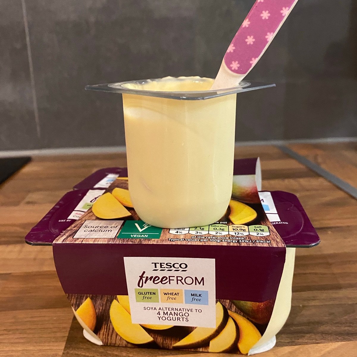 Mango yogurt indiviual pots at Tesco - Review by @vegansuttonmama | abillion