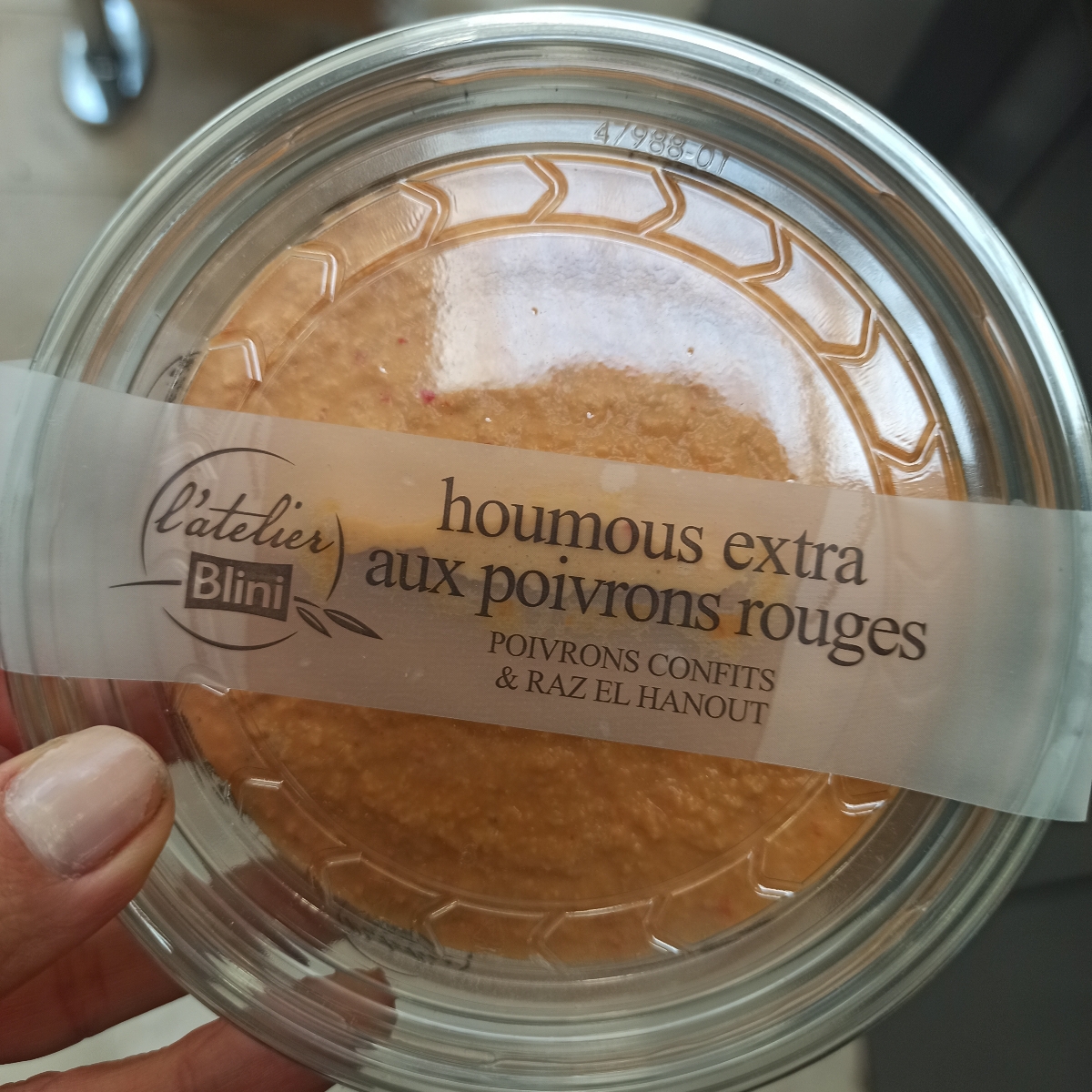 Houmous Extra Aux Poivrons Rouges from L'Atelier Blini - Vegan Product ...