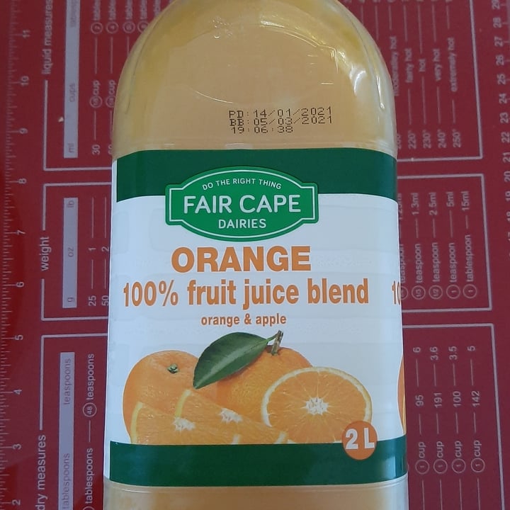 Fair Cape Fair Cape 100% Orange Juice Review | abillion