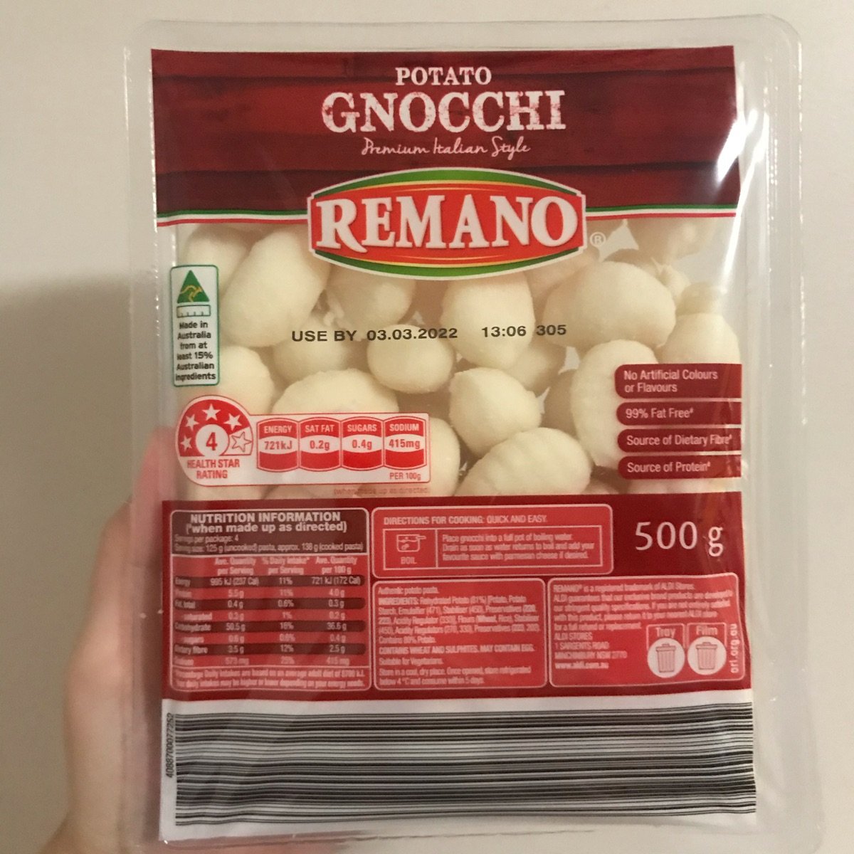 Potato Gnocchi from Remano - Vegan Product Reviews & Ratings | abillion