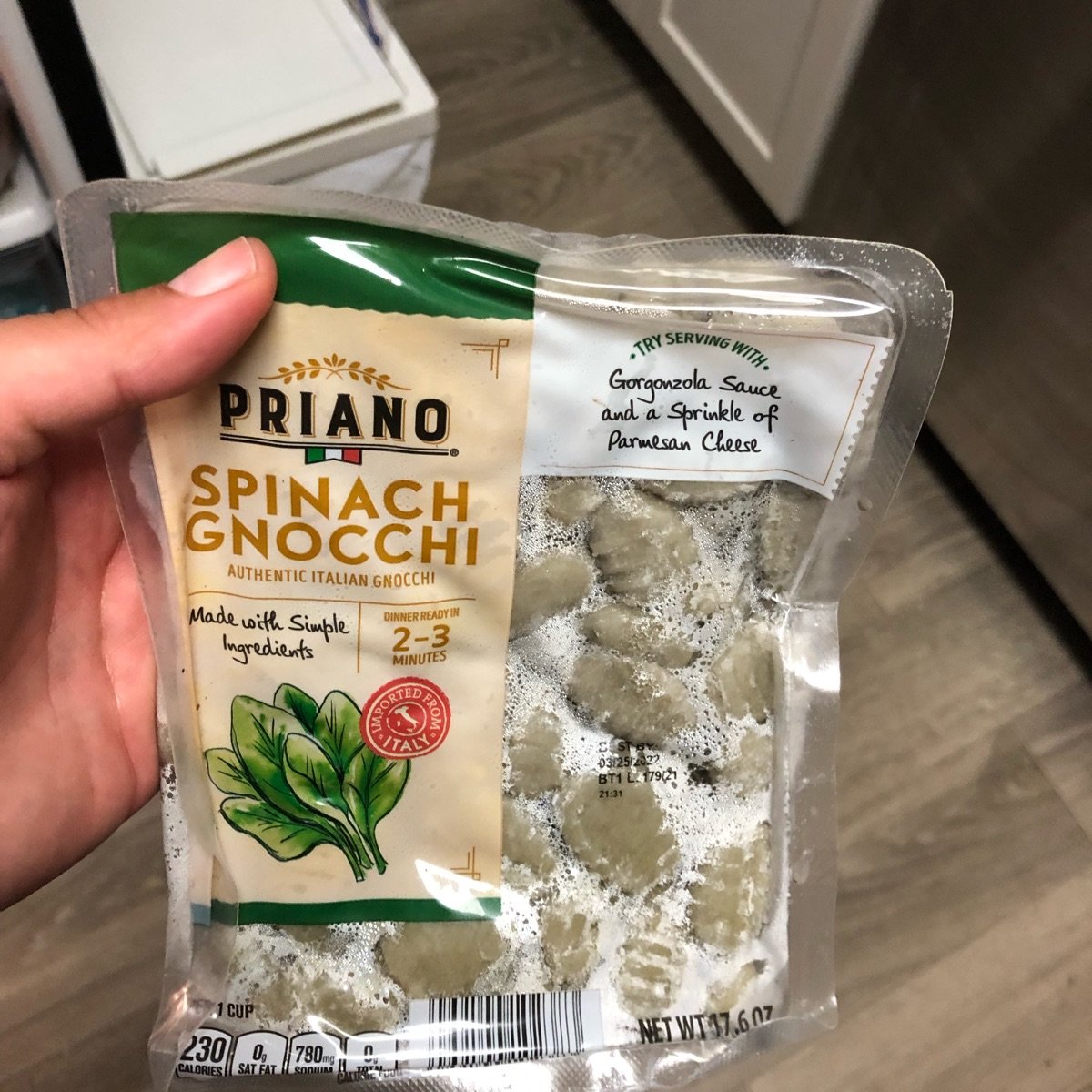 Spinach gnocchi from Priano - Vegan Product Reviews & Ratings | abillion