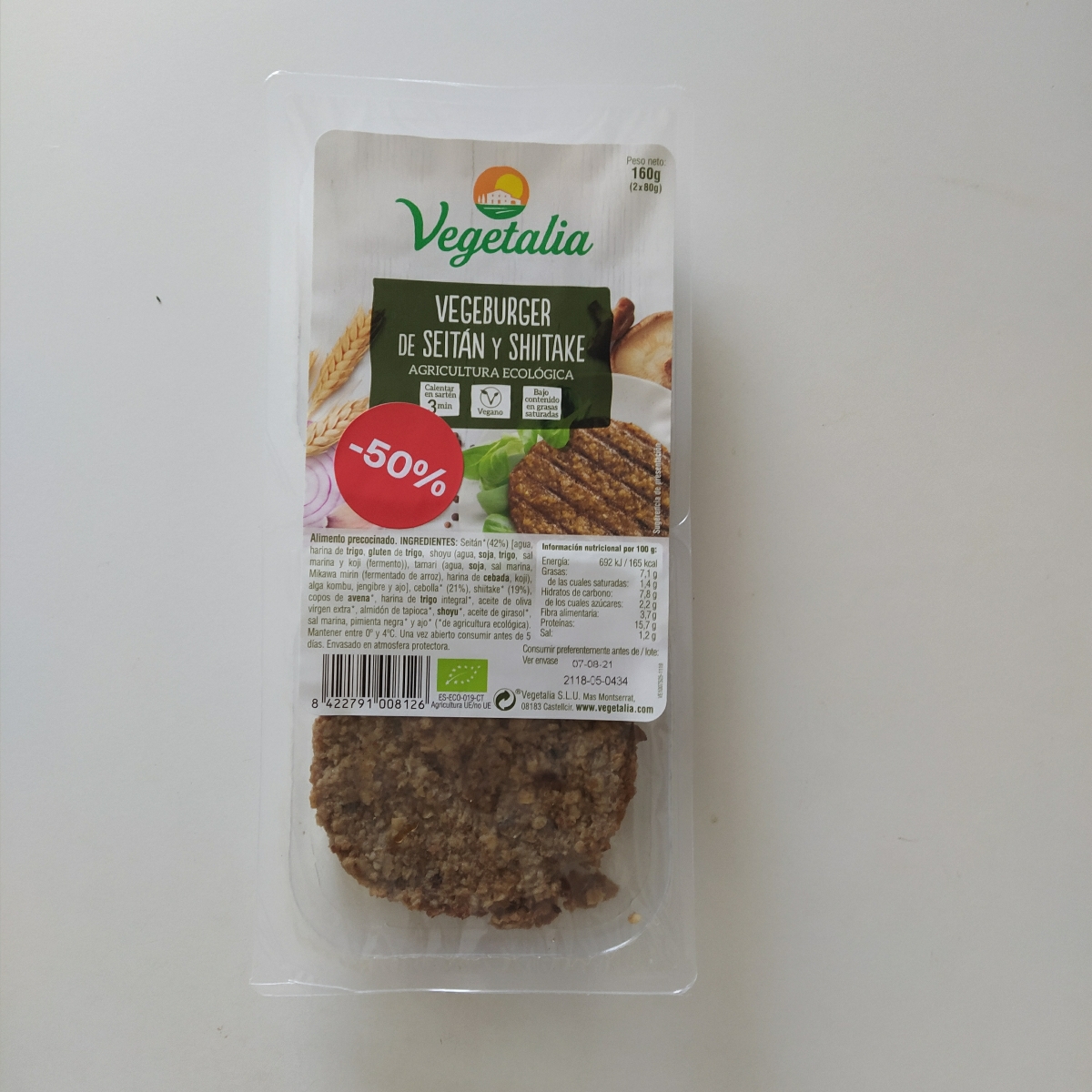 Vegeburger de Seitán y Shitake from Vegetalia - Vegan Product Reviews ...