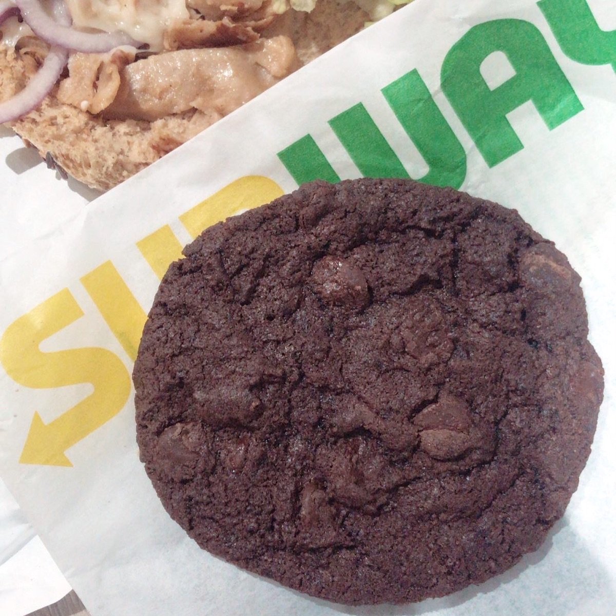 Vegan Double Choc Chip Cookie at Subway, Hammersmith - Vegan Dish ...