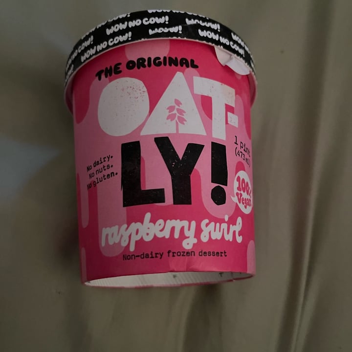 Oatly Raspberry swirl Ice Cream Review | abillion