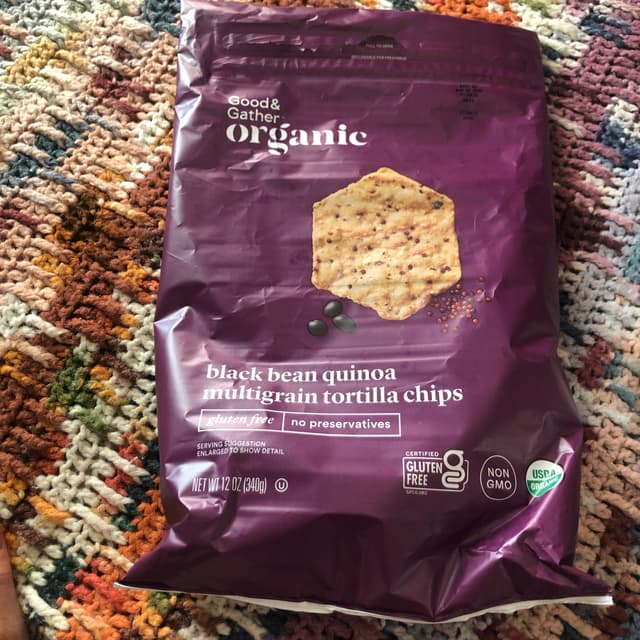 Black bean quinoa multigrain tortilla chips from Good & Gather - Vegan ...