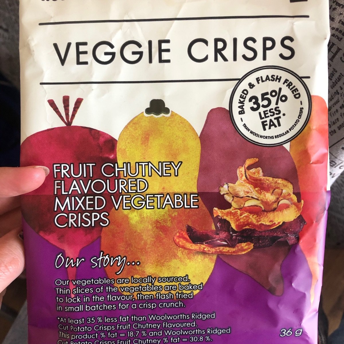 Veggie Crisps Fruit Chutney Flavoured Mixed Vegetable Crisps from ...