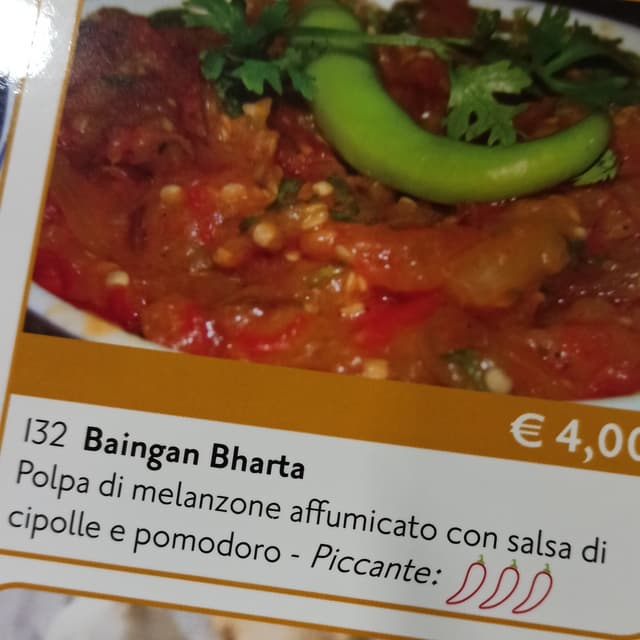 Baingan bharta at L'Angolo Orientale, Brianza - Vegan Dish Reviews ...